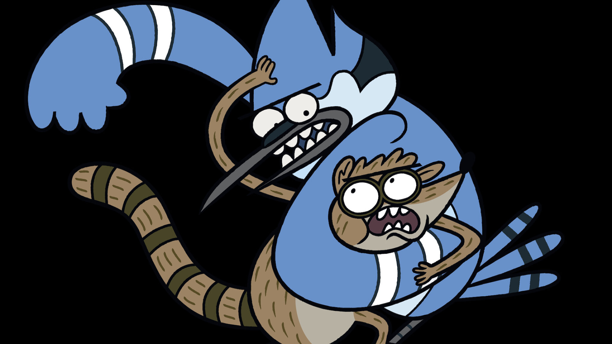 Dibujo De Rigby Y Mordecai De Un Show Más